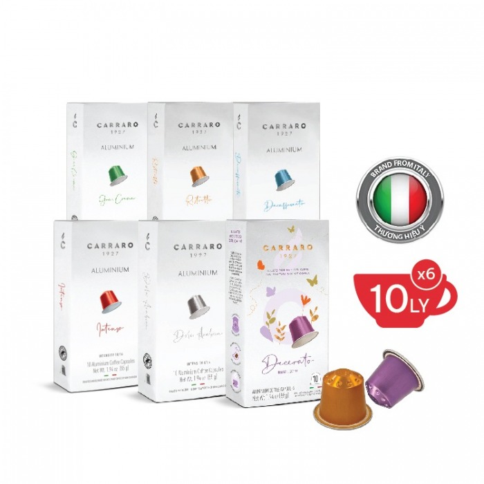 Combo 6 Carraro Capsule (Mix) - Vinbarista.com
